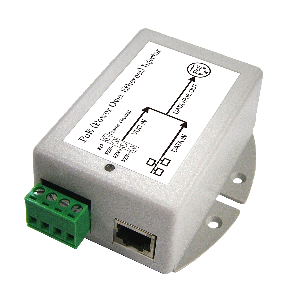 DC/DC Gigabit PoE Injector with 40-60V DC Input Voltage and 24V/1A ...