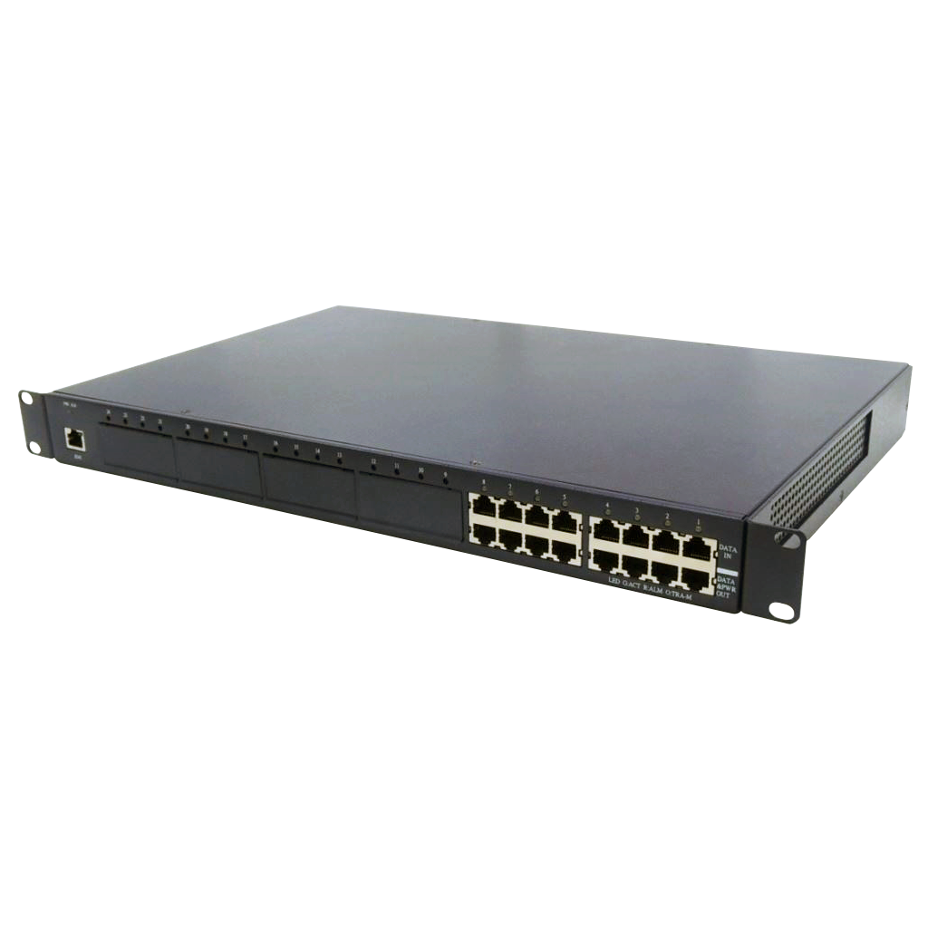 Rack mounted 8-port Gigabit PoE Injector with Remote control management ...