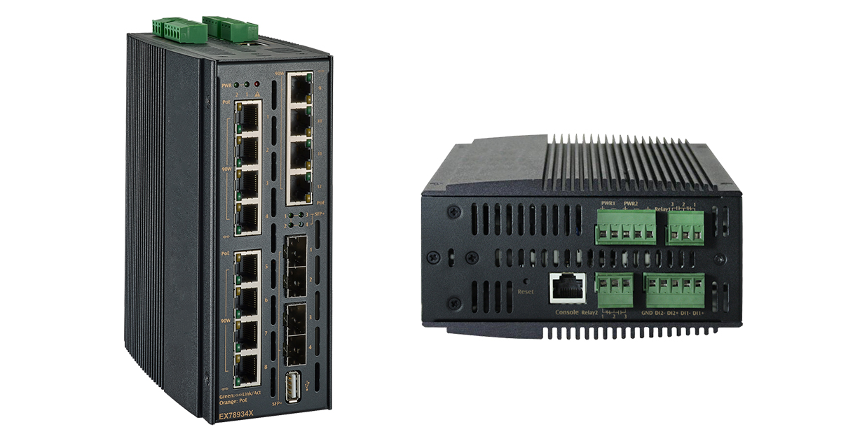 DC/DC PoE Switch, 802.3bt Managed 12 Port Gigabit PoE + 4 Port 10G SFP ...