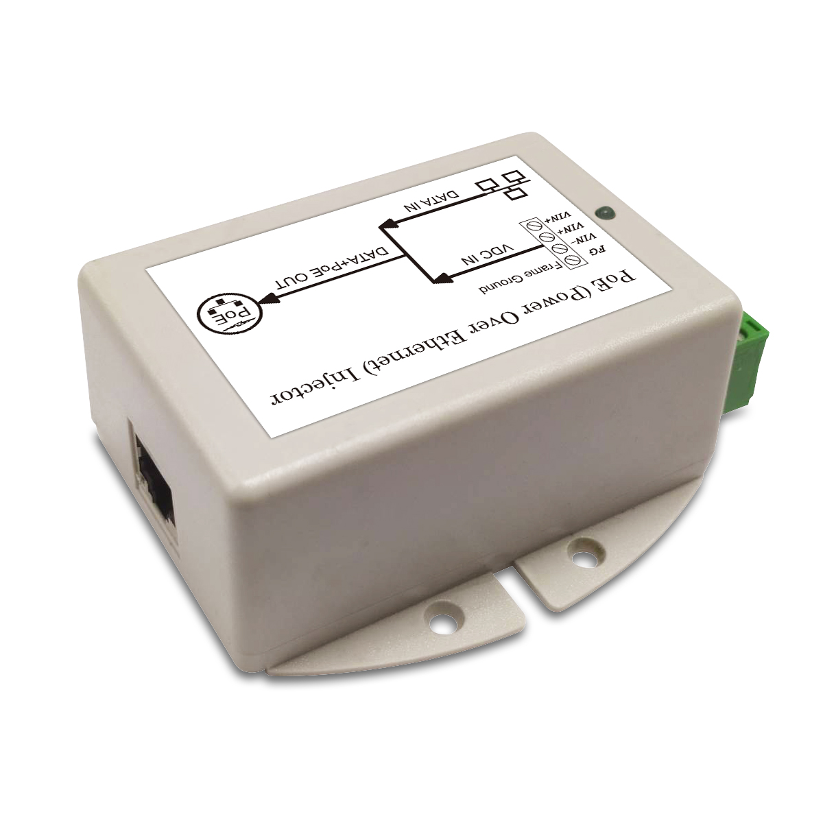 DC/DC Gigabit PoE Injector with 10-36V DC Input Voltage and 24V/0.8A ...