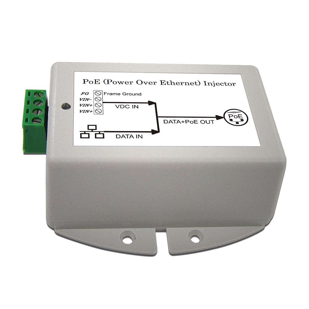 DC/DC Gigabit PoE Injector with 10-36V DC Input Voltage and 24V/0.8A ...